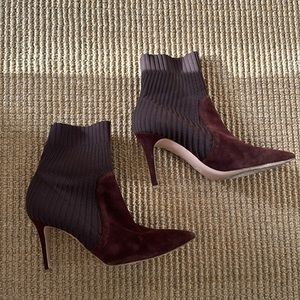 Gianvito Rossi | Shoes | Gianvito Rossi Katie Sock Boot Heels Brown | Poshmark